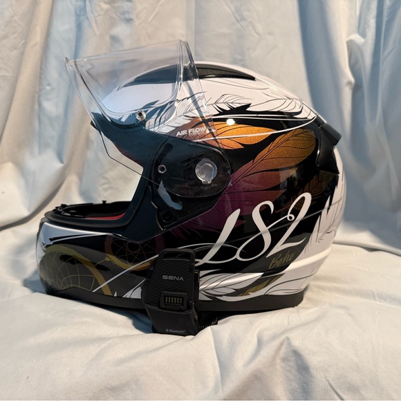 LS2 | Other | Ls2 Womens Black And White Vr Helmet With Sena Bluetooth ...